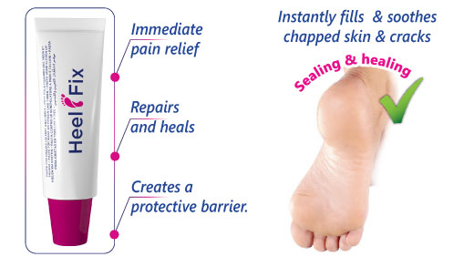 HeelFix®, a film-forming cream used for local treatment of cracks on ...